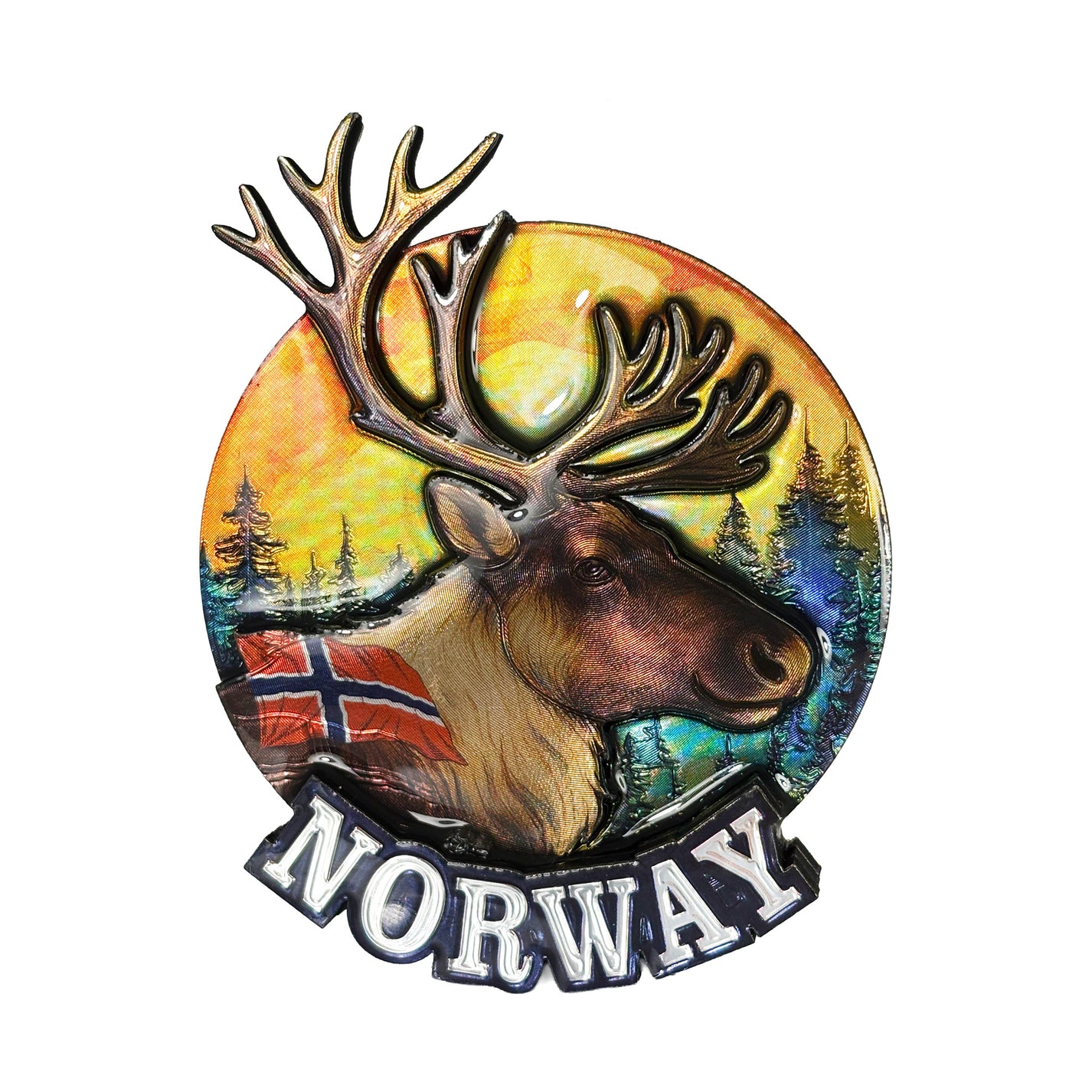 Magnet Reindeer Head Norway 3D – Ola Nesje Souvenirer